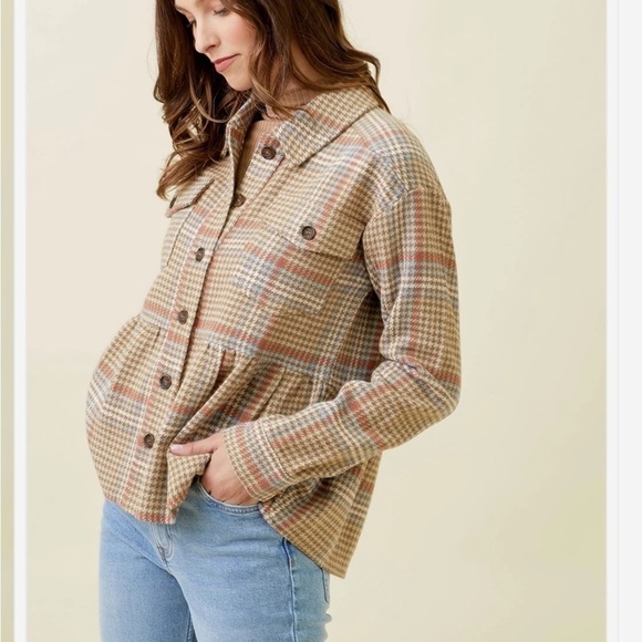 Mystree | Jackets & Coats | Mystree Anika Peplum Plaid Jacket New ...